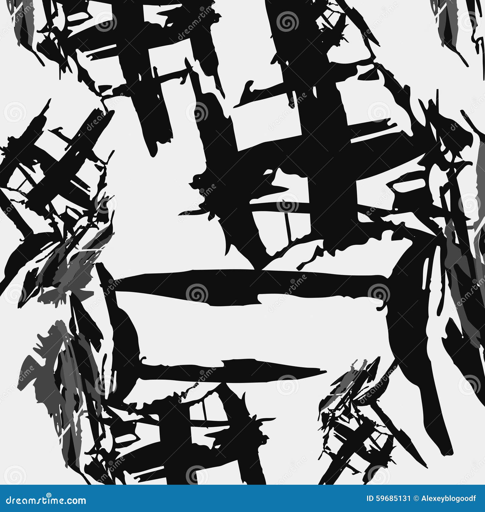 Vector Black and White Abstract Texture. Monochrome Stock Vector ...