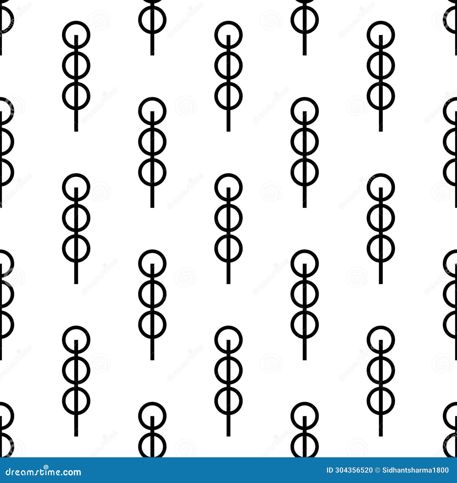 Vector Black and White Background Black Color Repeated Geometric ...