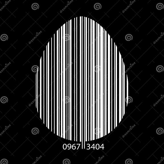 Vector Black and White Barcode Symbol of Egg Stock Vector ...