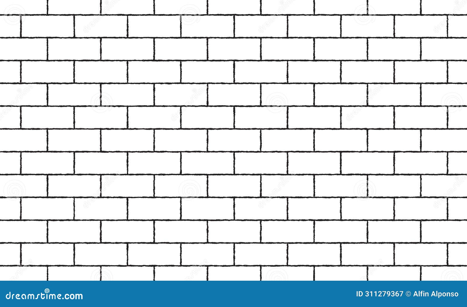 Vector Black and White Brick Wall Lines Texture for Background ...
