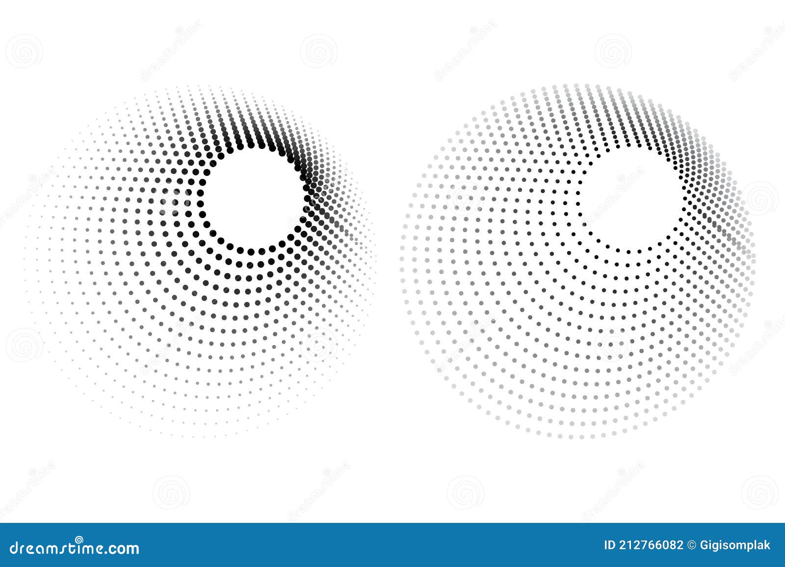 Simple Vector Black and White Circular Halftone, Isolated on White ... Simple Vector Black and White Circular Halftone, Isolated on White ...