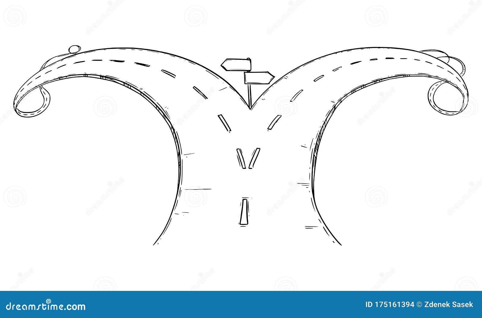 Choose A Conceptual Illustration With People. A Man Thinks And Chooses ...