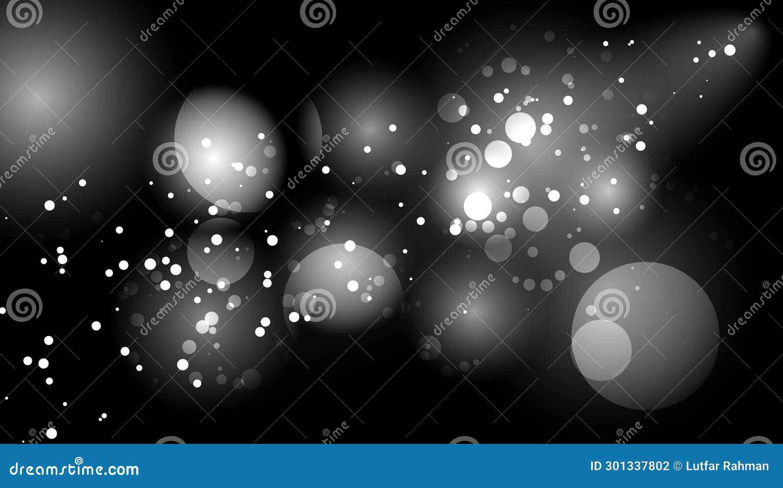 Vector Black And White Floating Particle Effect Stock Vector