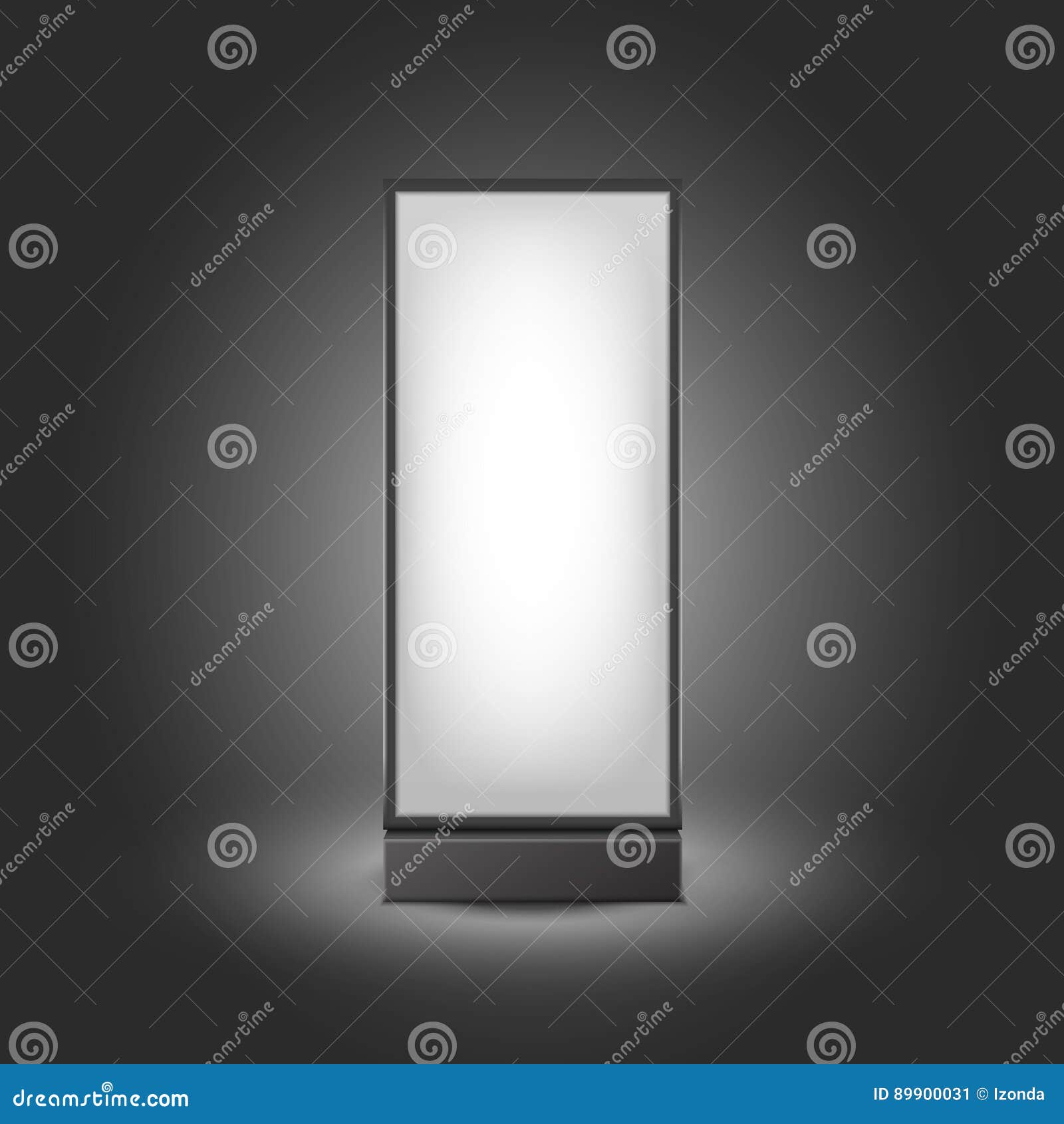 Rectangular Poster Pillars For Indoor Advertising Cartoon Vector ...