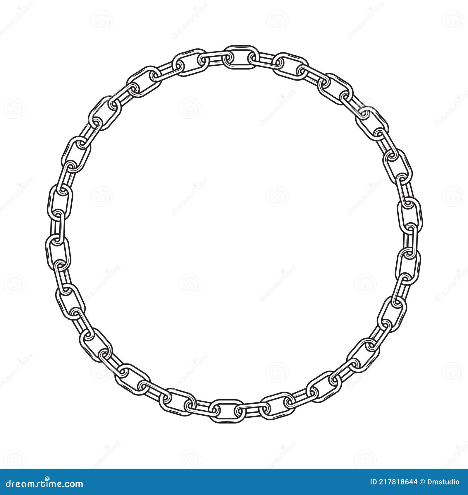 Vector Black and White Metal Chain Border Stock Vector - Illustration ...