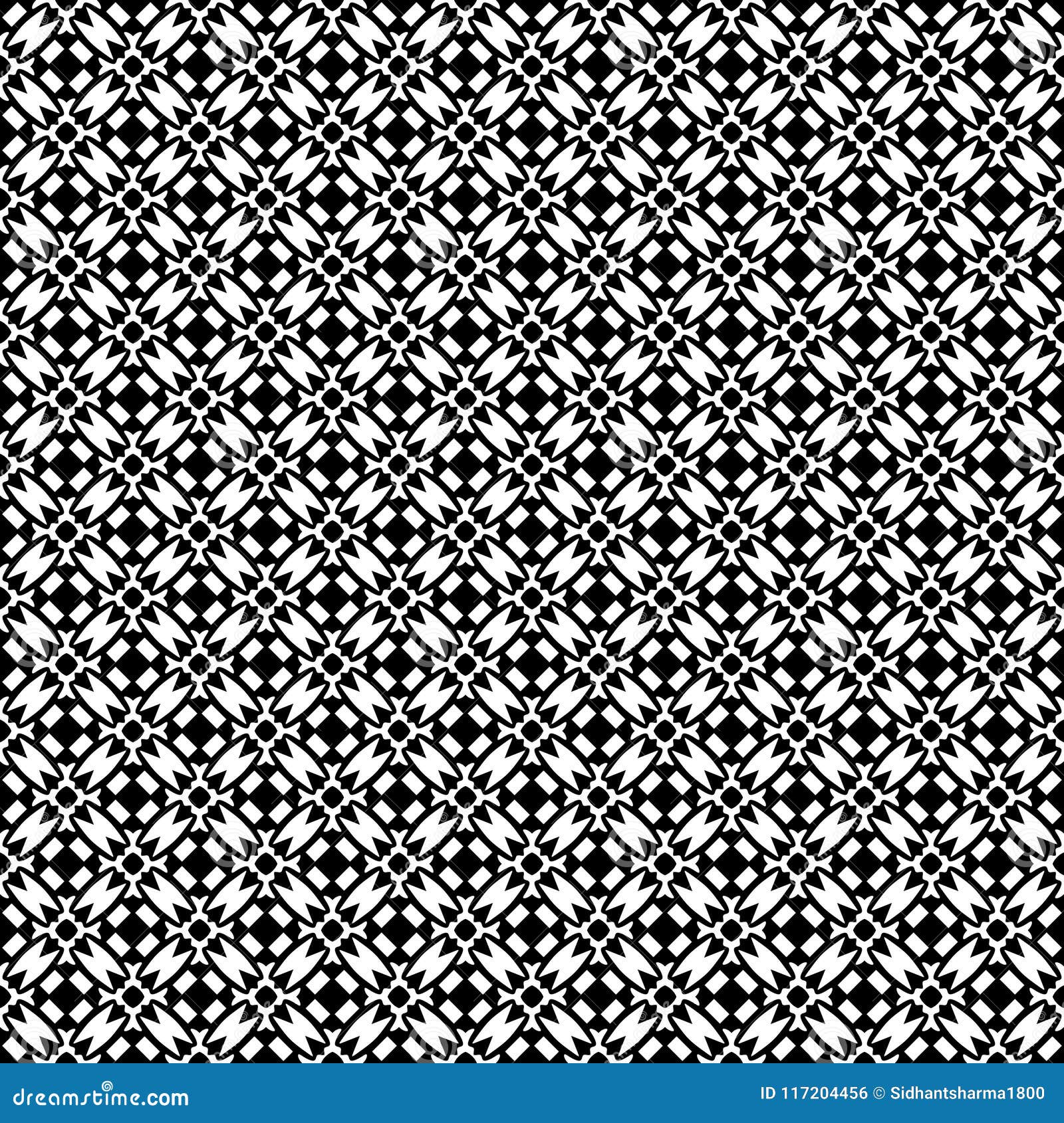 Vector Black White Repeat Designs Stock Vector - Illustration of ...