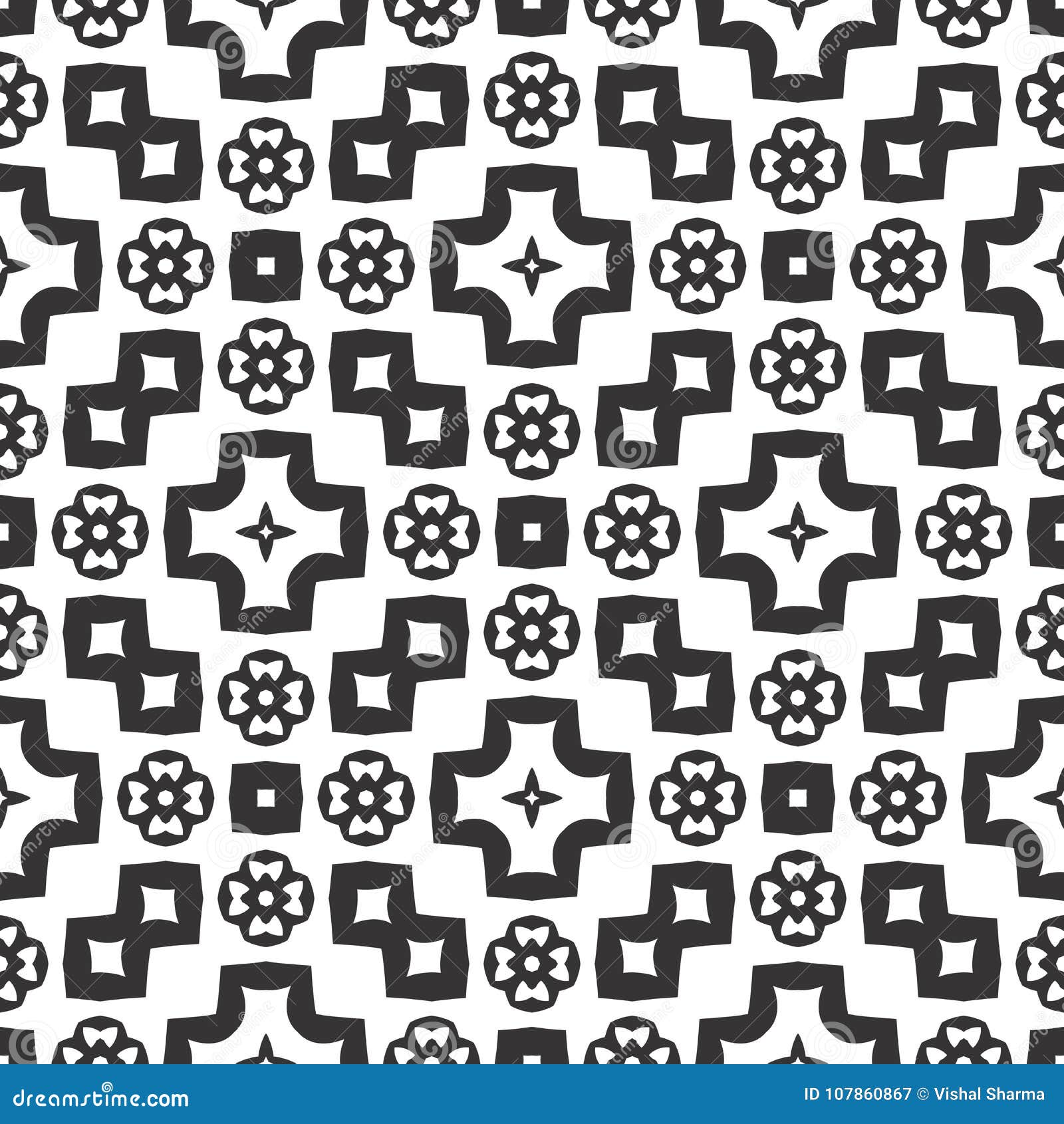 Vector Black White Repeat Designs Stock Vector - Illustration of ...