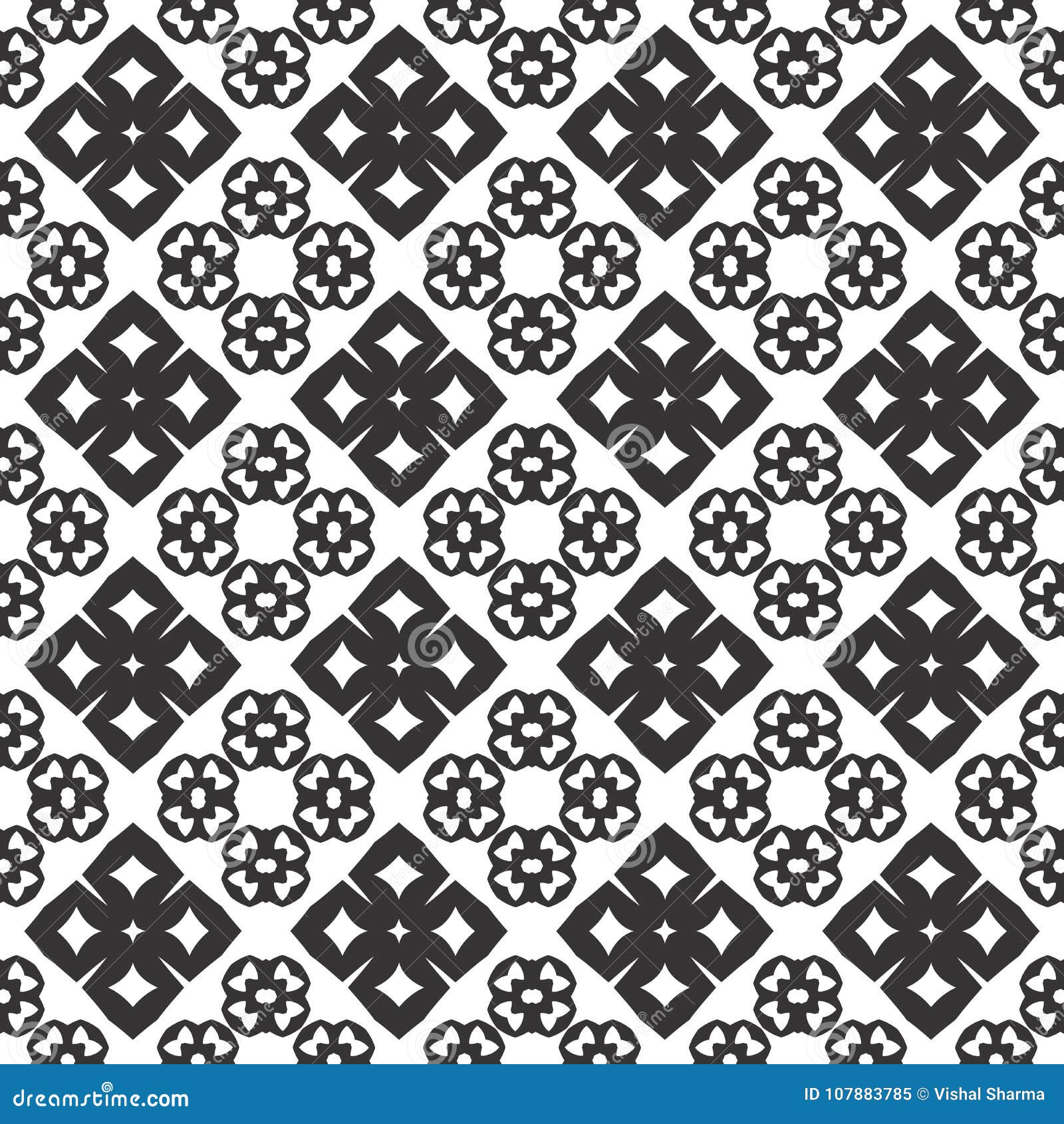 Vector Black White Repeat Designs Stock Vector - Illustration of ...