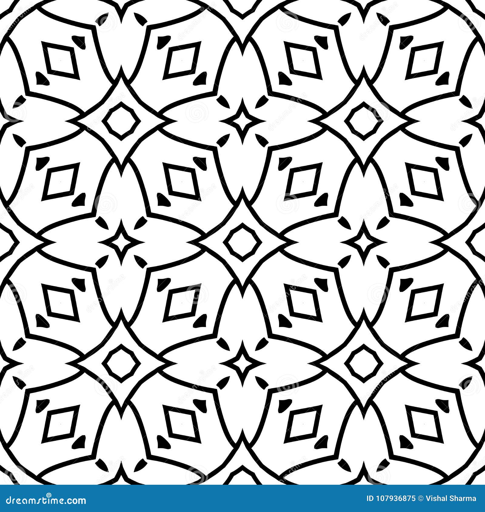 Vector Black White Repeat Designs Stock Vector - Illustration of ...