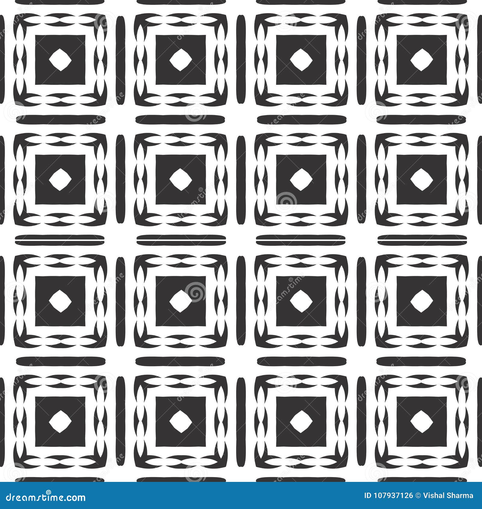 Vector Black White Repeat Designs Stock Vector - Illustration of ornate ...