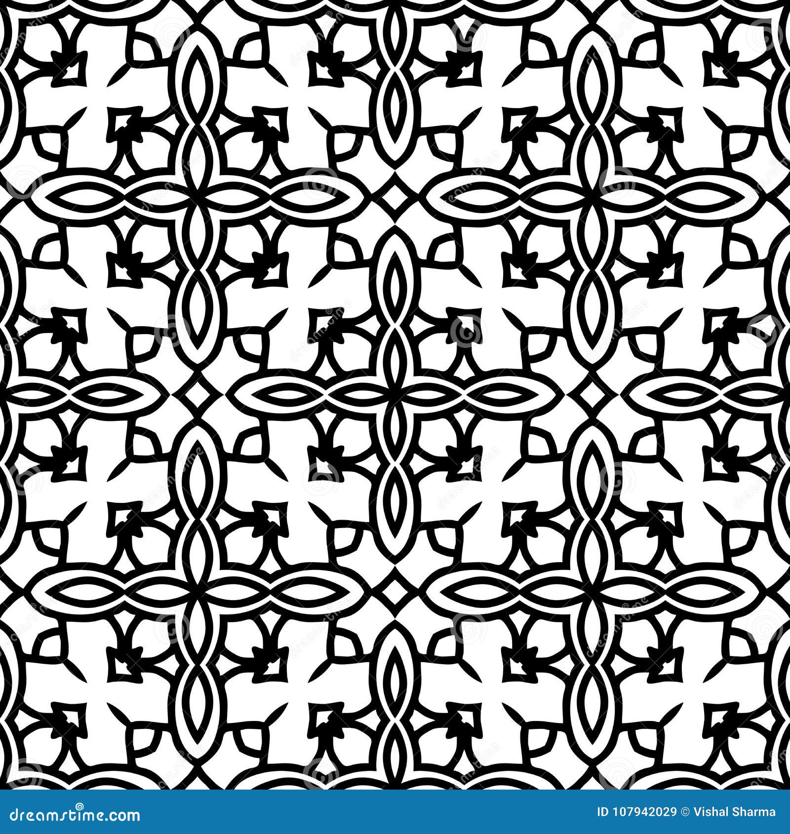 Vector Black White Repeat Designs Stock Vector - Illustration of ...