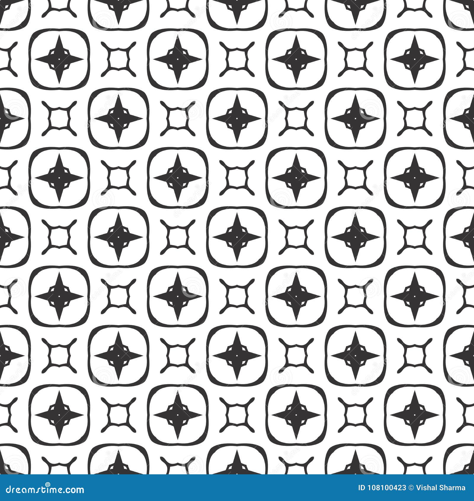 Vector Black White Repeat Designs Stock Vector - Illustration of ...