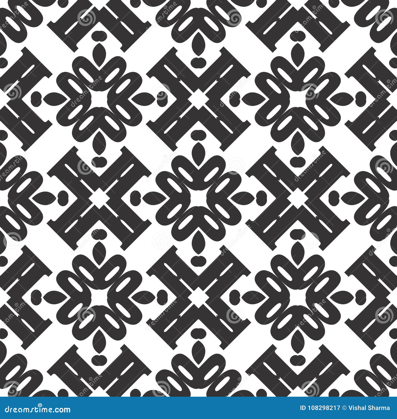Vector Black White Repeat Designs Stock Vector - Illustration of white ...