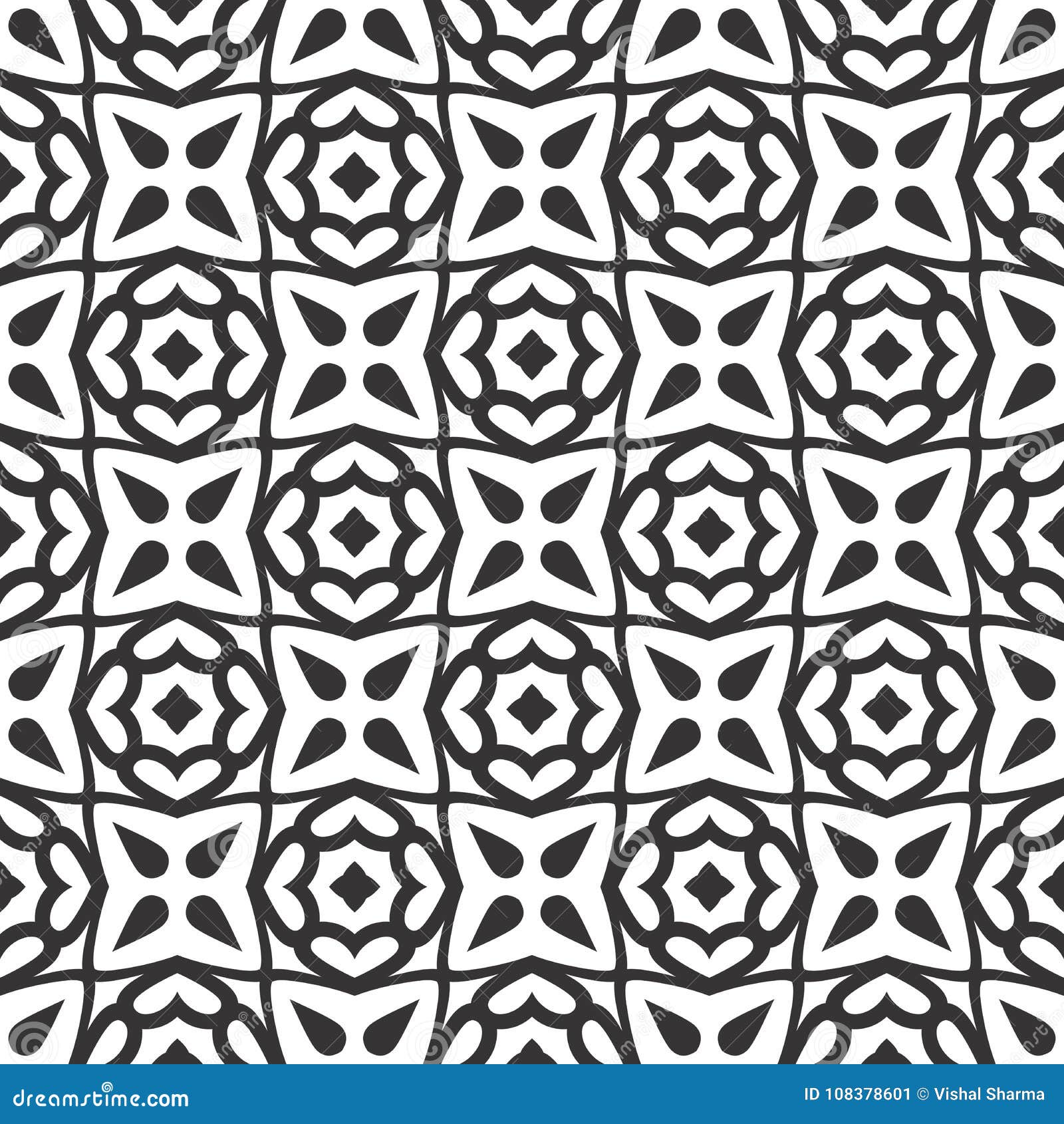 Vector Black White Repeat Designs Stock Vector - Illustration of repeat ...