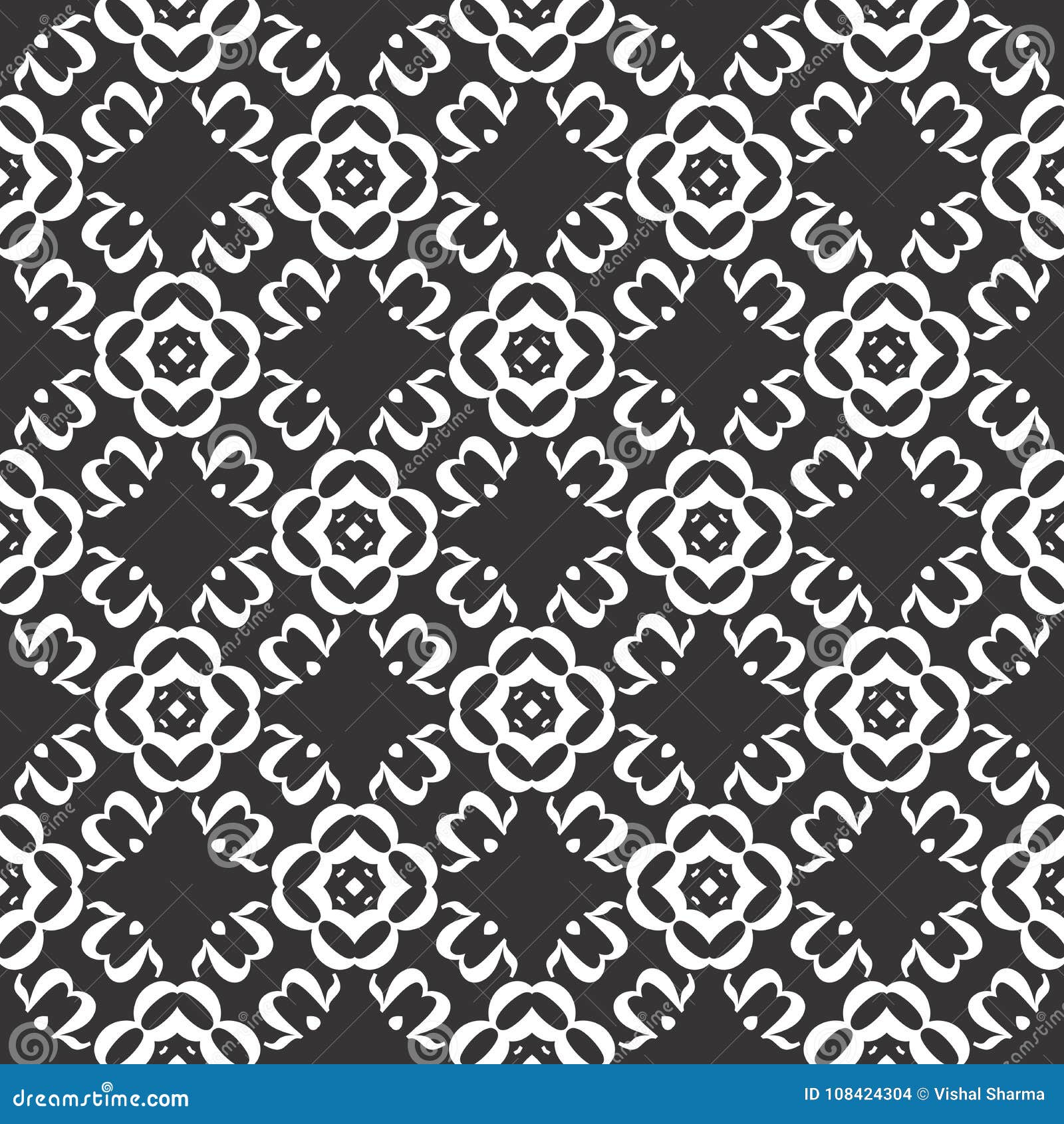 Vector Black White Repeat Designs Stock Vector - Illustration of withe ...