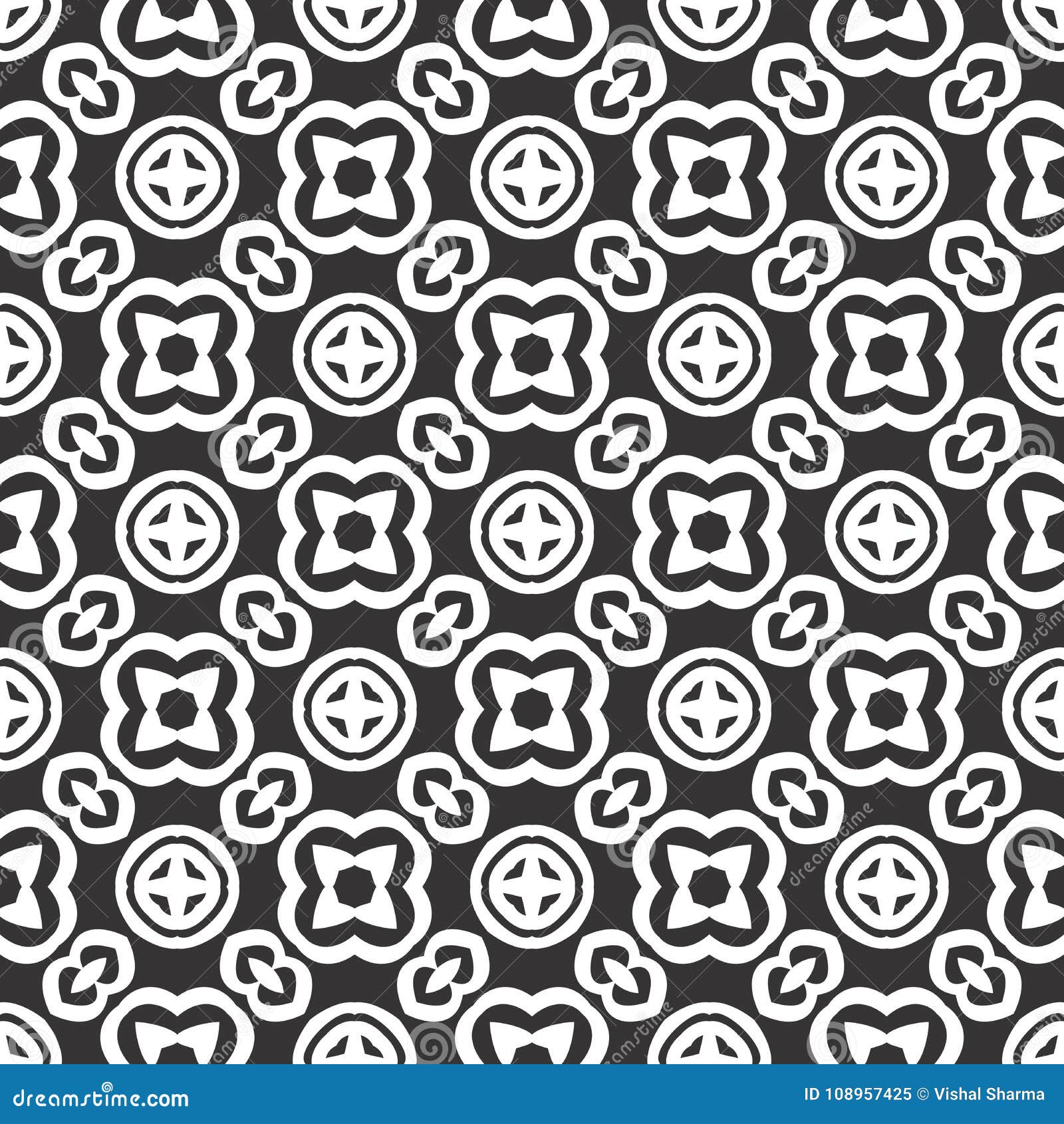 Vector Black White Repeat Designs Stock Vector - Illustration of ...