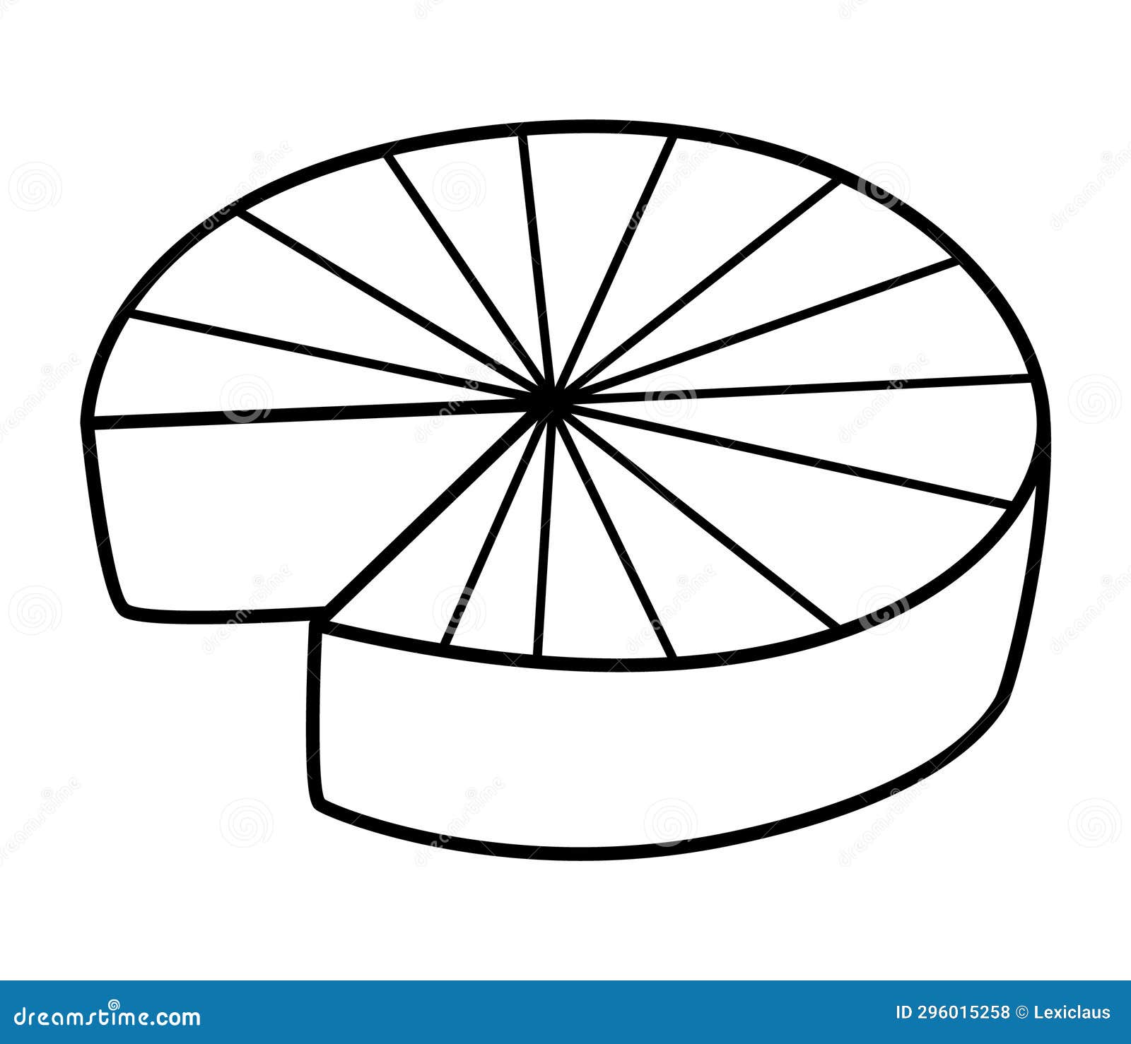 Vector Black and White Round Cheese Icon. Stock Illustration ...