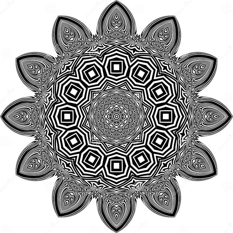 Vector Black and White Rounded Pattern Background, Vector Illustration ...