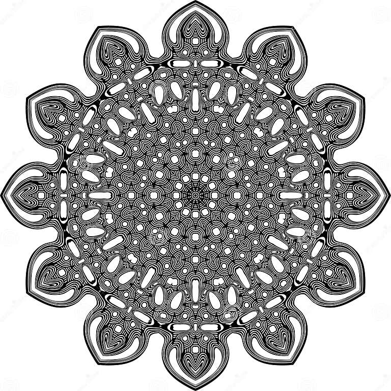 Vector Black and White Rounded Pattern Background, Vector Illustration ...