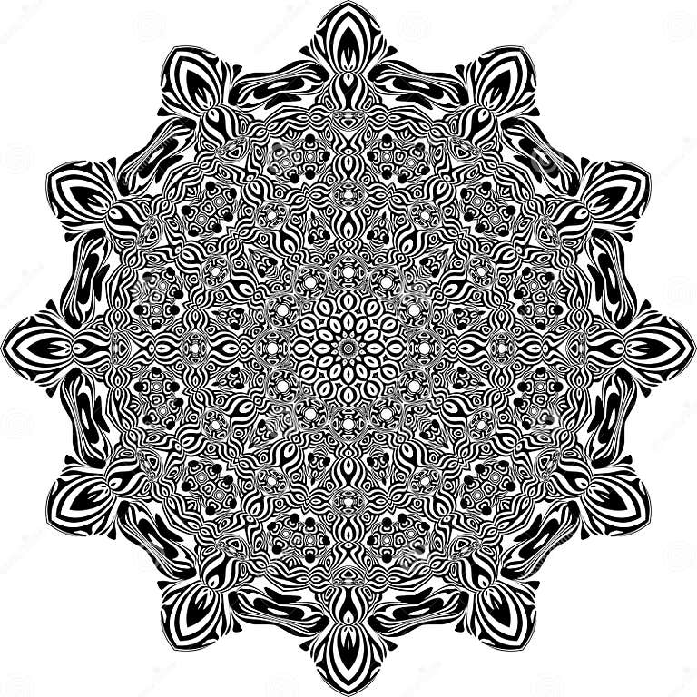 Vector Black and White Rounded Pattern Background, Vector Illustration ...