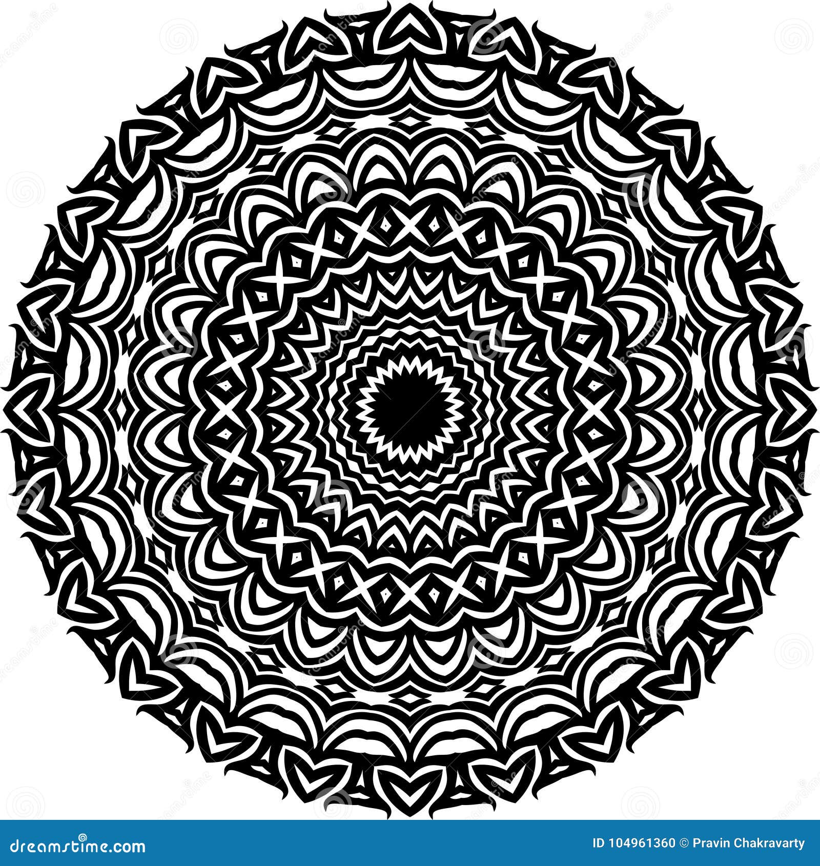 Vector Black and White Rounded Pattern Background, Vector Illustration ...