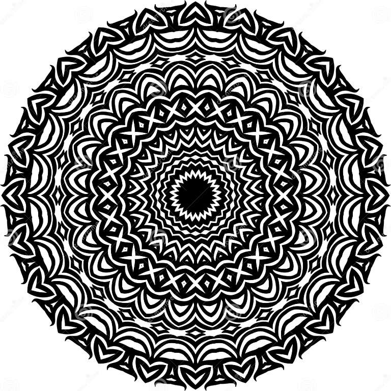 Vector Black and White Rounded Pattern Background, Vector Illustration ...