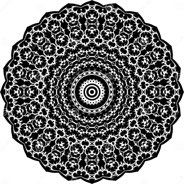 Vector Black and White Rounded Pattern Background, Vector Illustration ...