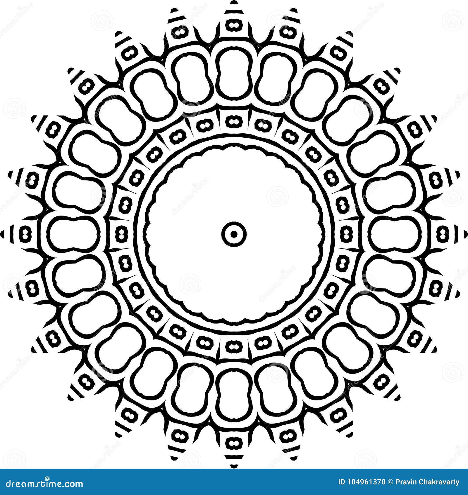 Vector Black and White Rounded Pattern Background, Vector Illustration ...