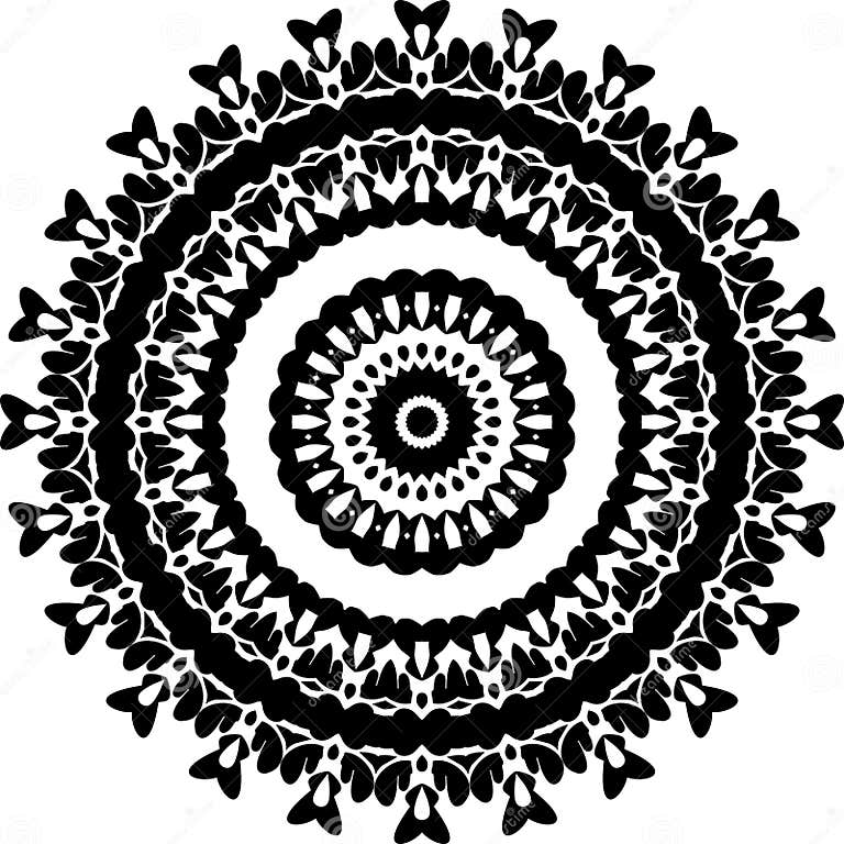 Vector Black and White Rounded Pattern Background, Vector Illustration ...