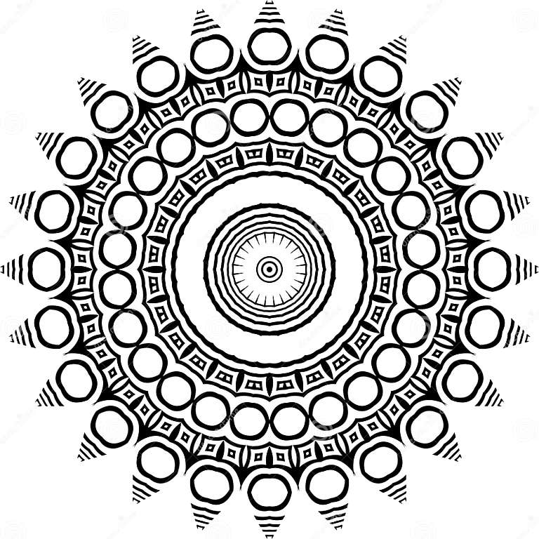 Vector Black and White Rounded Pattern Background, Vector Illustration ...