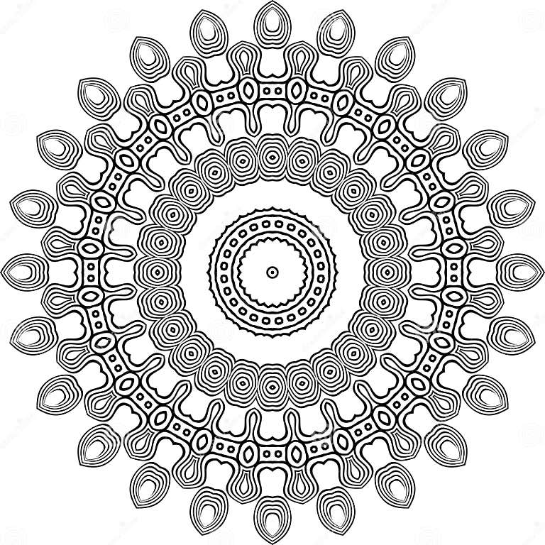 Vector Black and White Rounded Pattern Background, Vector Illustration ...