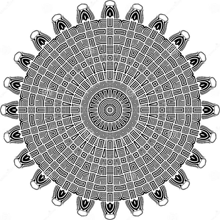 Vector Black and White Rounded Pattern Background, Vector Illustration ...