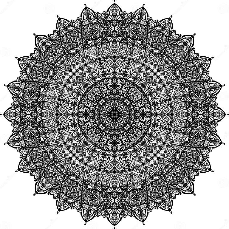 Vector Black and White Rounded Pattern Background, Vector Illustration ...