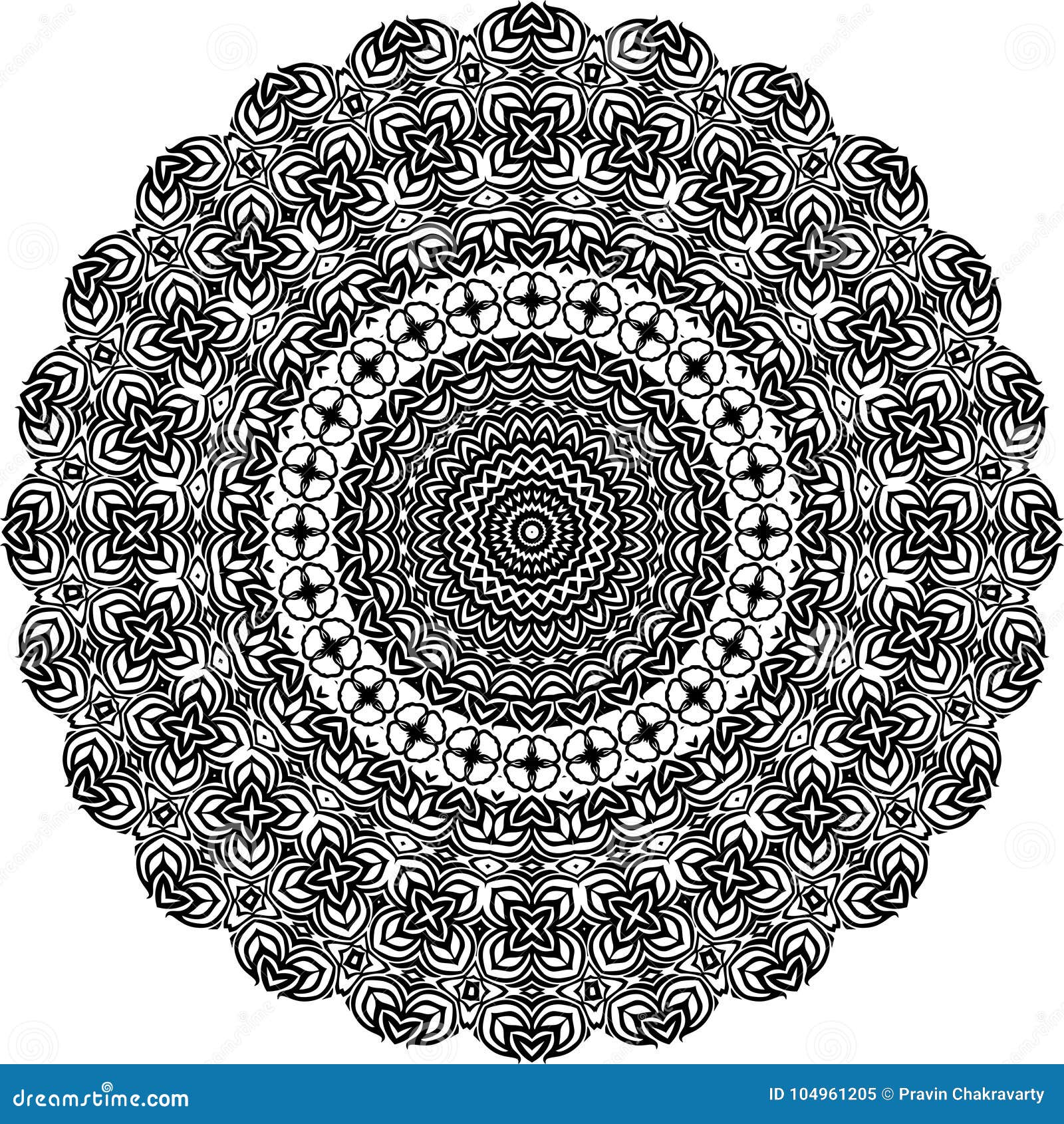 Vector Black and White Rounded Pattern Background, Vector Illustration ...
