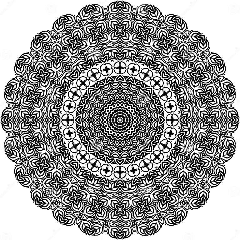 Vector Black and White Rounded Pattern Background, Vector Illustration ...