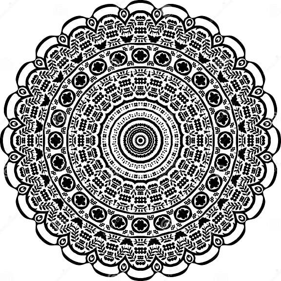 Vector Black and White Rounded Pattern Background, Vector Illustration ...