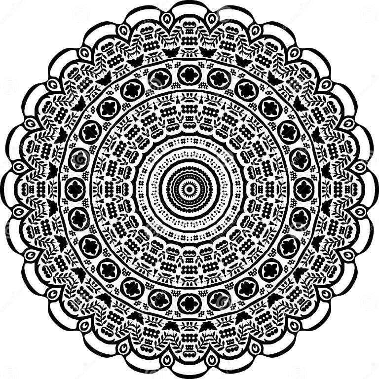 Vector Black and White Rounded Pattern Background, Vector Illustration ...