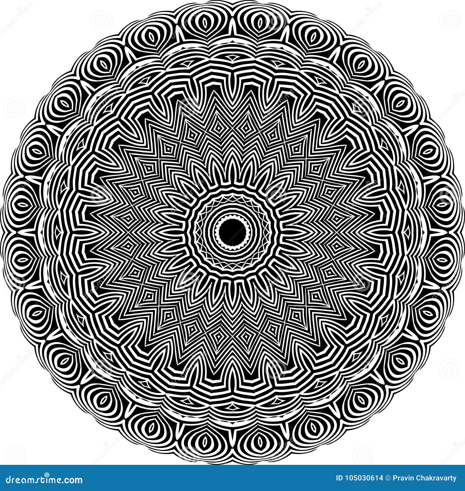Vector Black and White Rounded Pattern Background, Vector Illustration ...