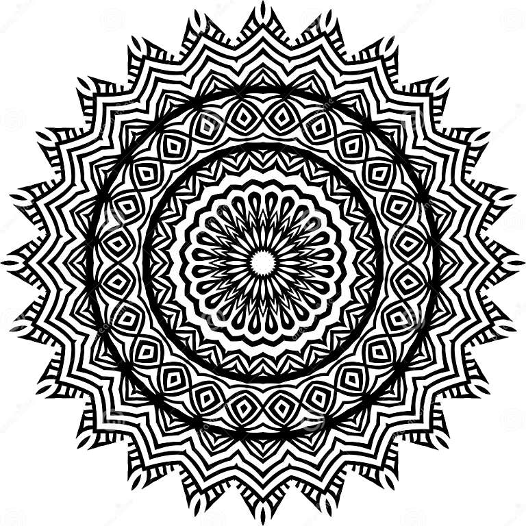 Vector Black and White Rounded Pattern Background, Vector Illustration ...