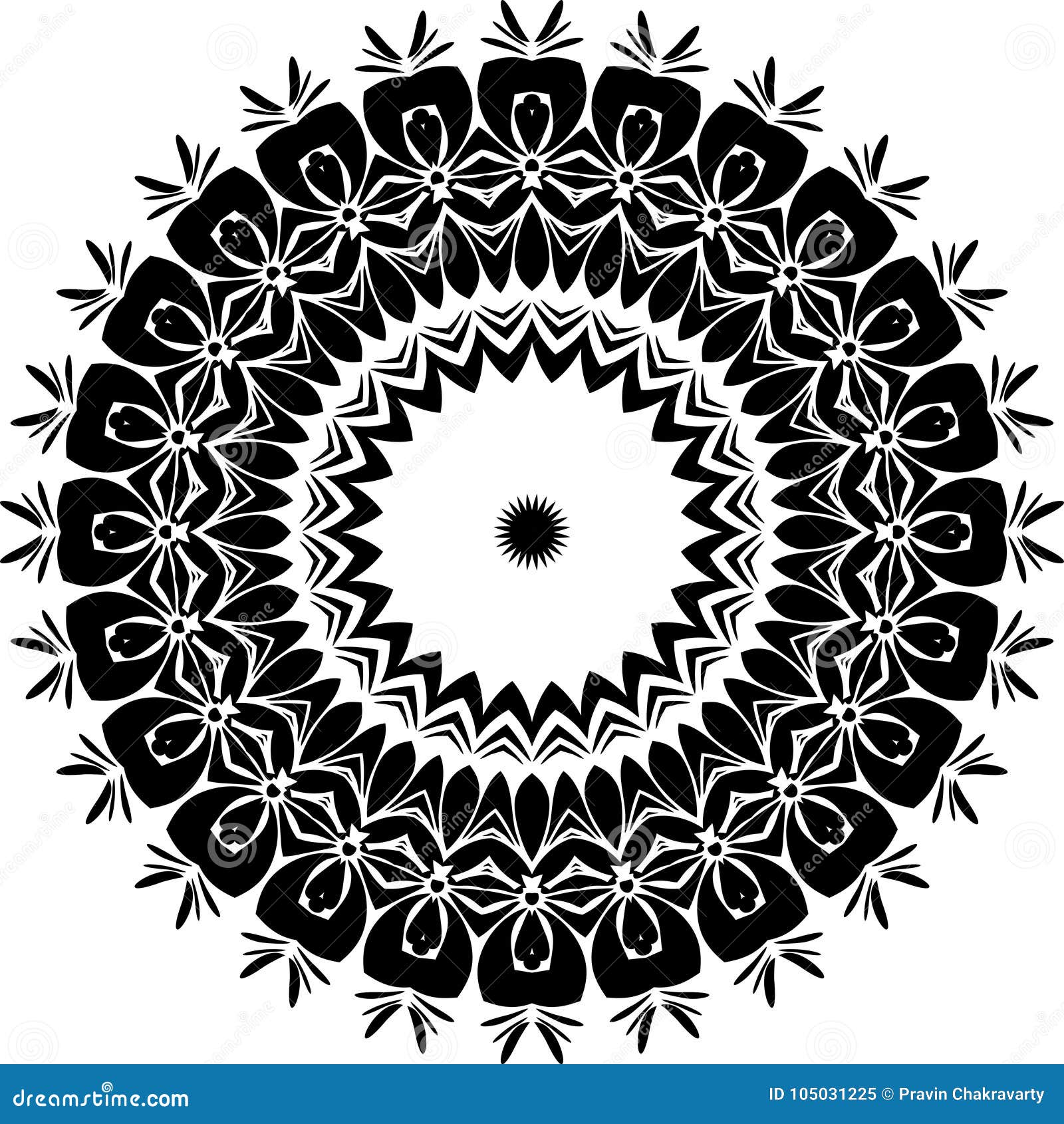 Vector Black and White Rounded Pattern Background, Vector Illustration ...