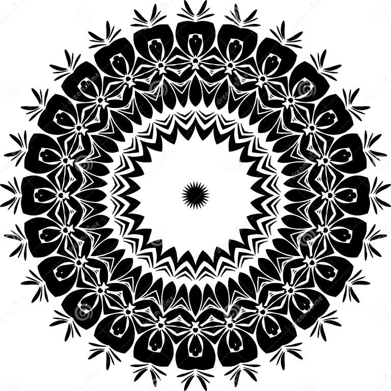 Vector Black and White Rounded Pattern Background, Vector Illustration ...