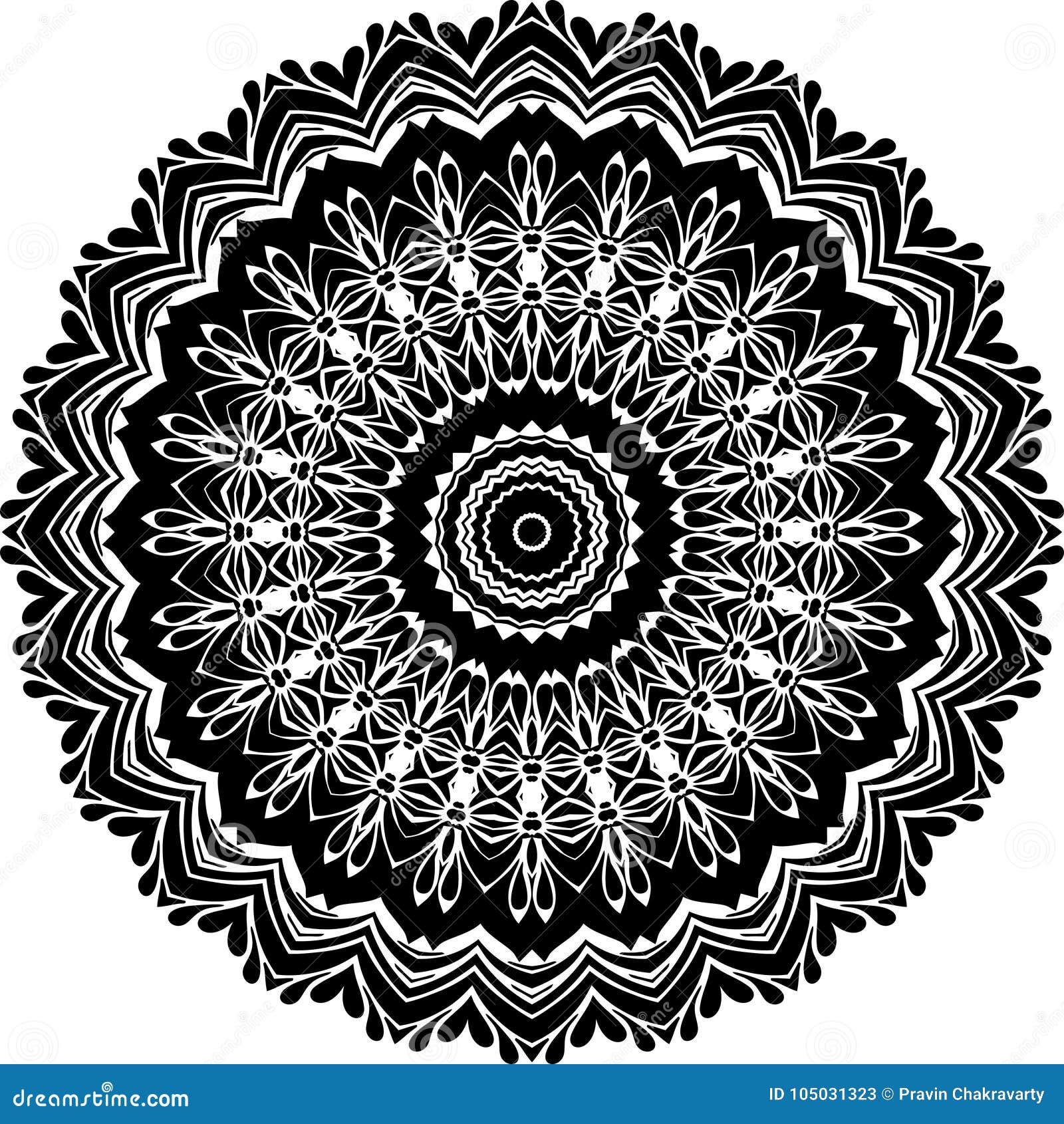 Vector Black And White Rounded Pattern Background, Vector Illustration ...