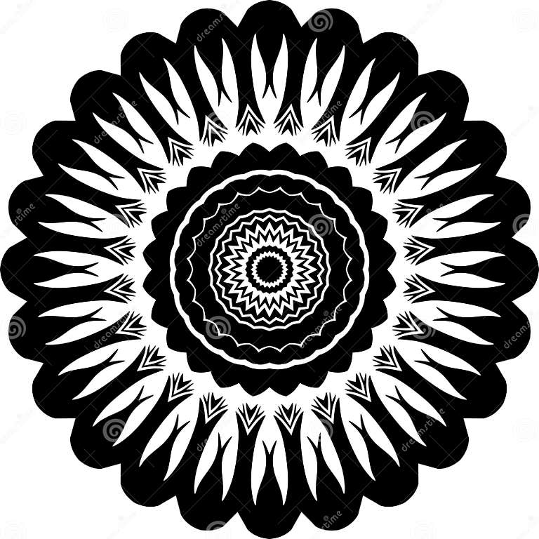 Vector Black and White Rounded Pattern Background, Vector Illustration ...