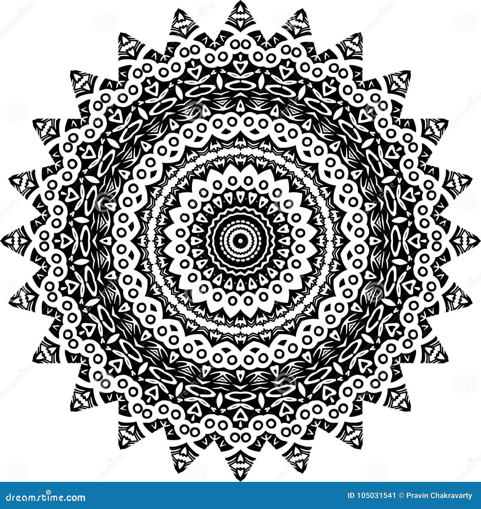 Vector Black and White Rounded Pattern Background, Vector Illustration ...