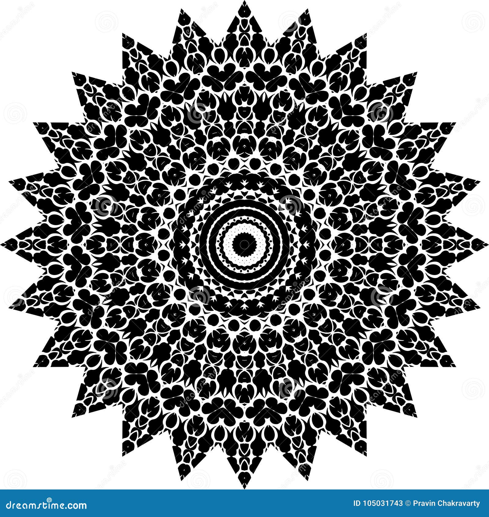 Vector Black and White Rounded Pattern Background, Vector Illustration ...
