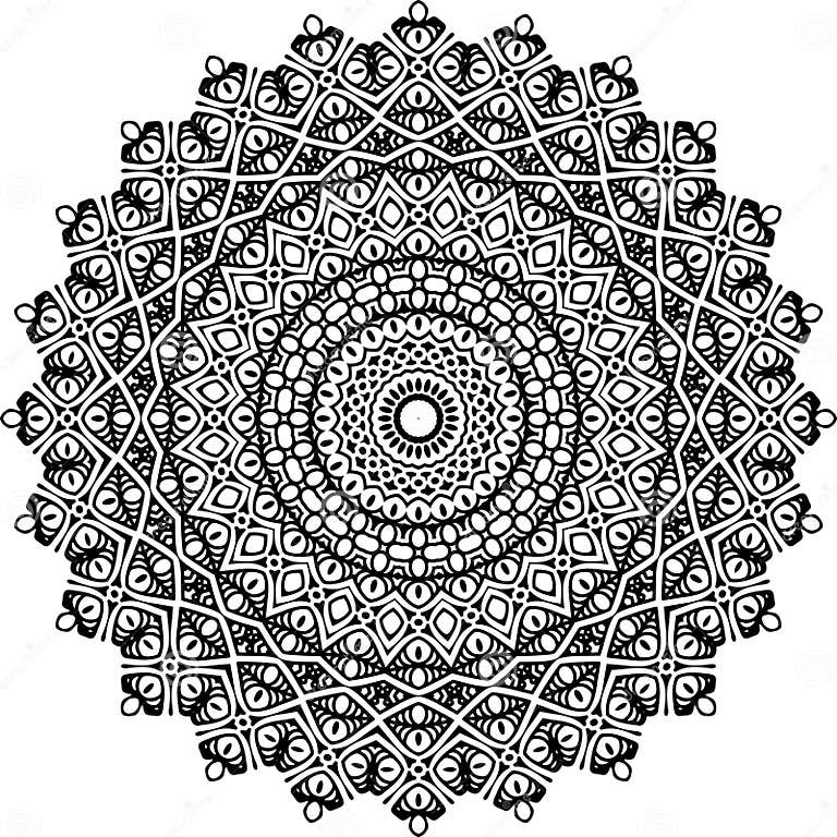 Vector Black and White Rounded Pattern Background, Vector Illustration ...