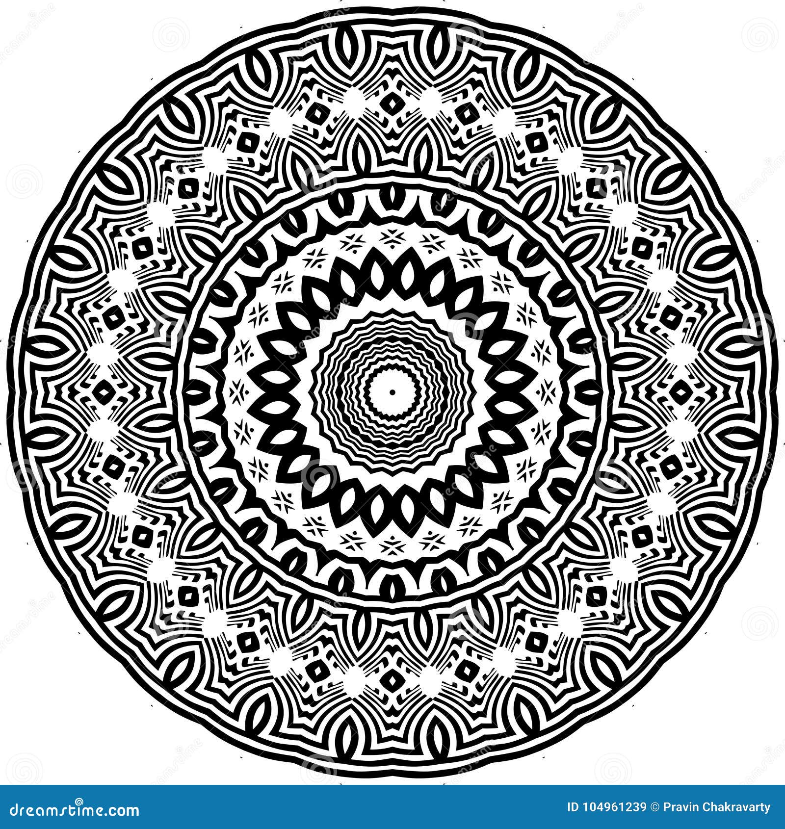 Vector Black and White Rounded Pattern Background, Vector Illustration ...