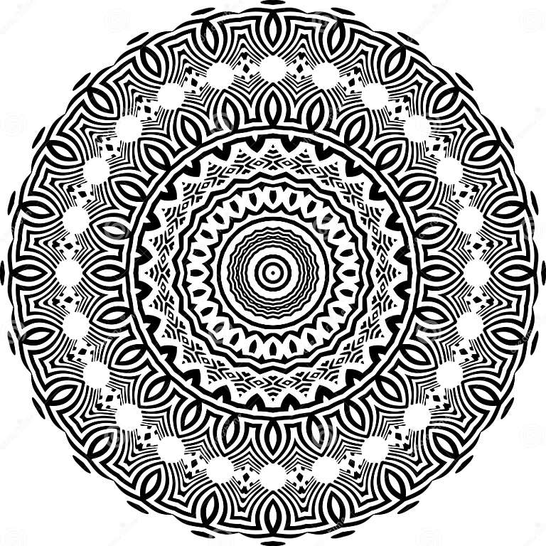 Vector Black and White Rounded Pattern Background, Vector Illustration ...