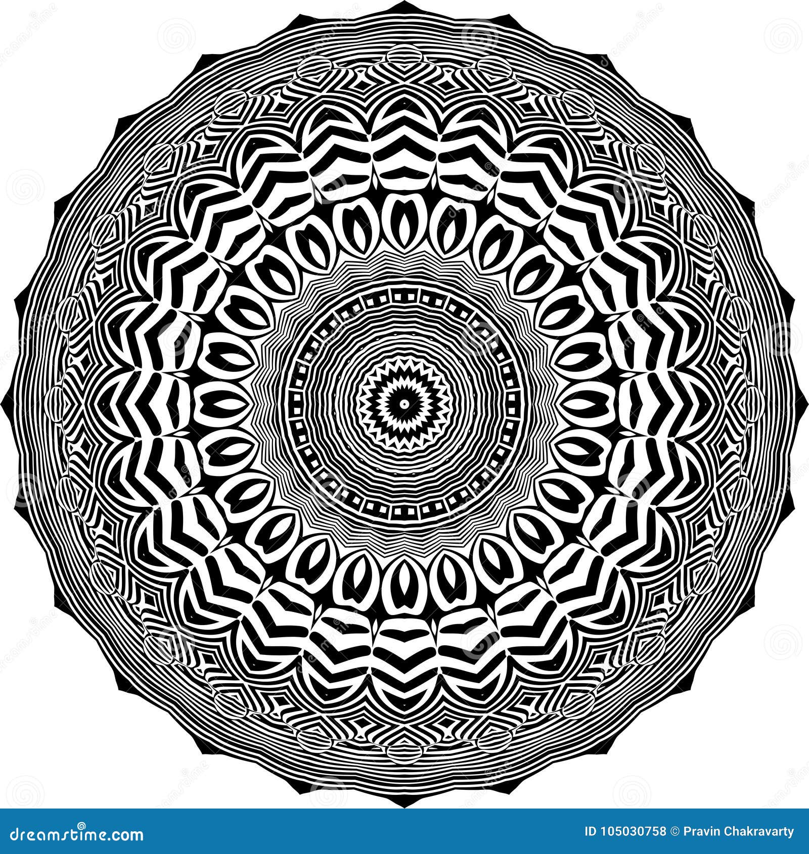 Vector Black and White Rounded Pattern Background, Vector Illustration ...