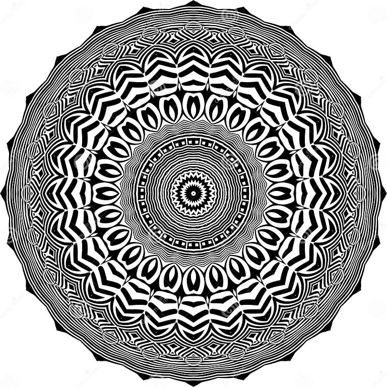 Vector Black and White Rounded Pattern Background, Vector Illustration ...